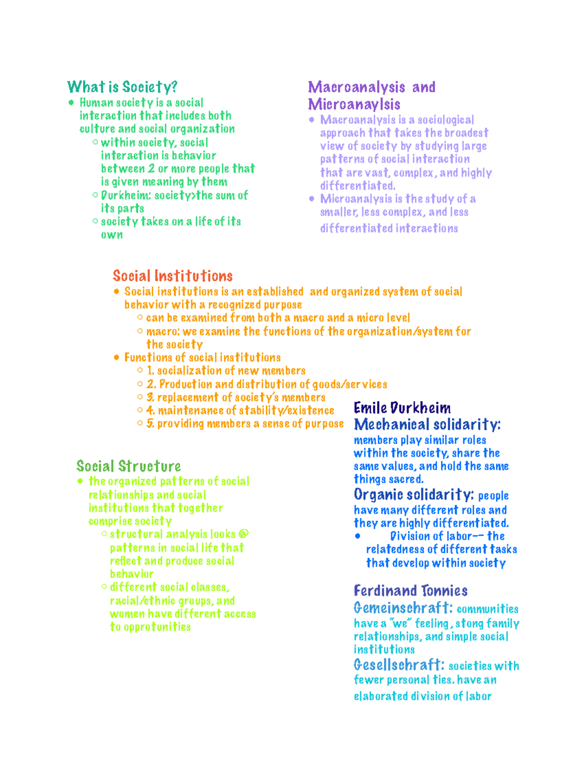 Sociology - Chapter 5 - Lecture notes 5 - SOCI 101 - MSU - Studocu
