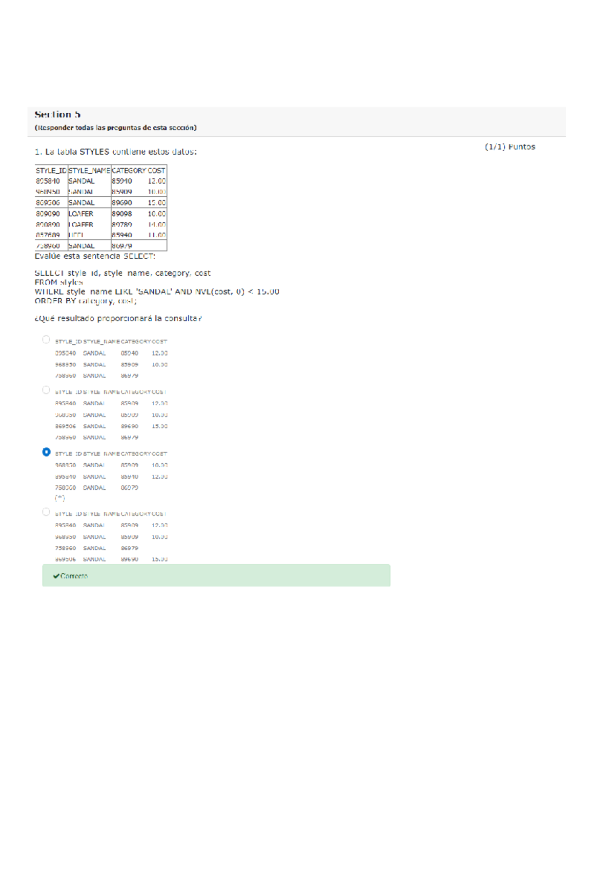 Prueba DP Section 5 Prueba - Database Foundations (oracle) - Studocu