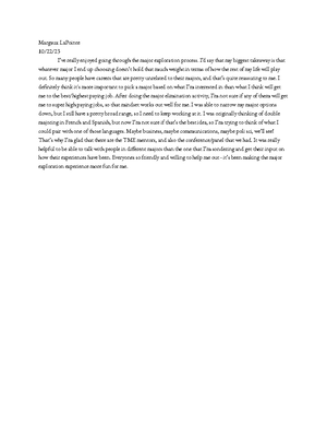 Reflection Paper - paper describing an event - Marilyn Oly-Alawuba 25 ...