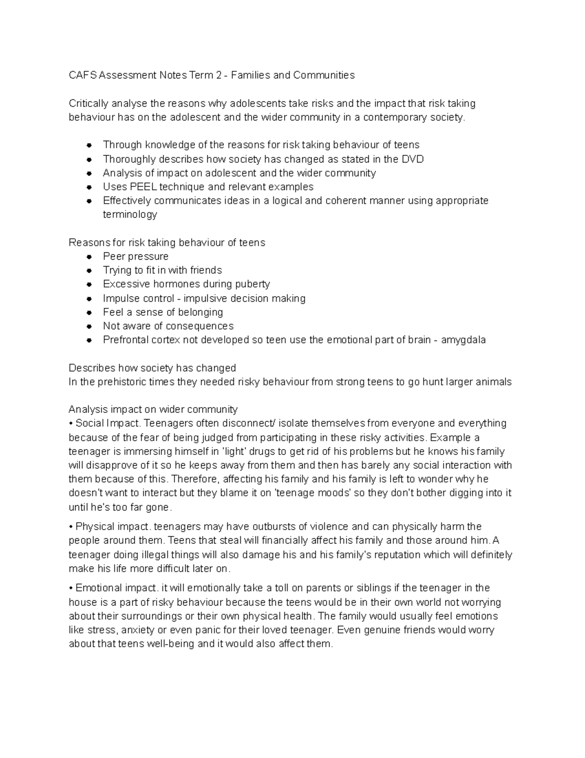 CAFS Assessment Notes Term 2 - Families and Communities - CAFS ...