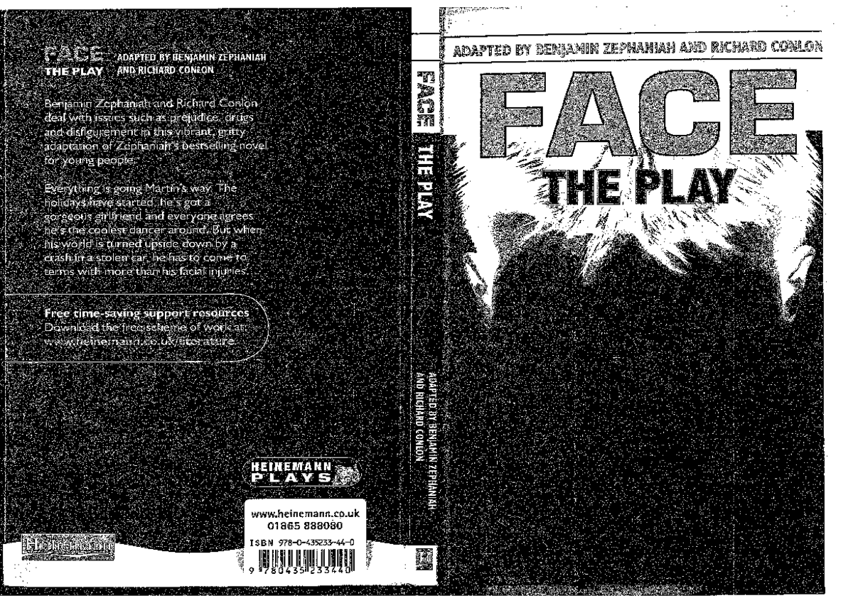 Face the play - Zephaniah & Conlon - ADAPTED BENJAMIN ZEPHANIAH AND ...