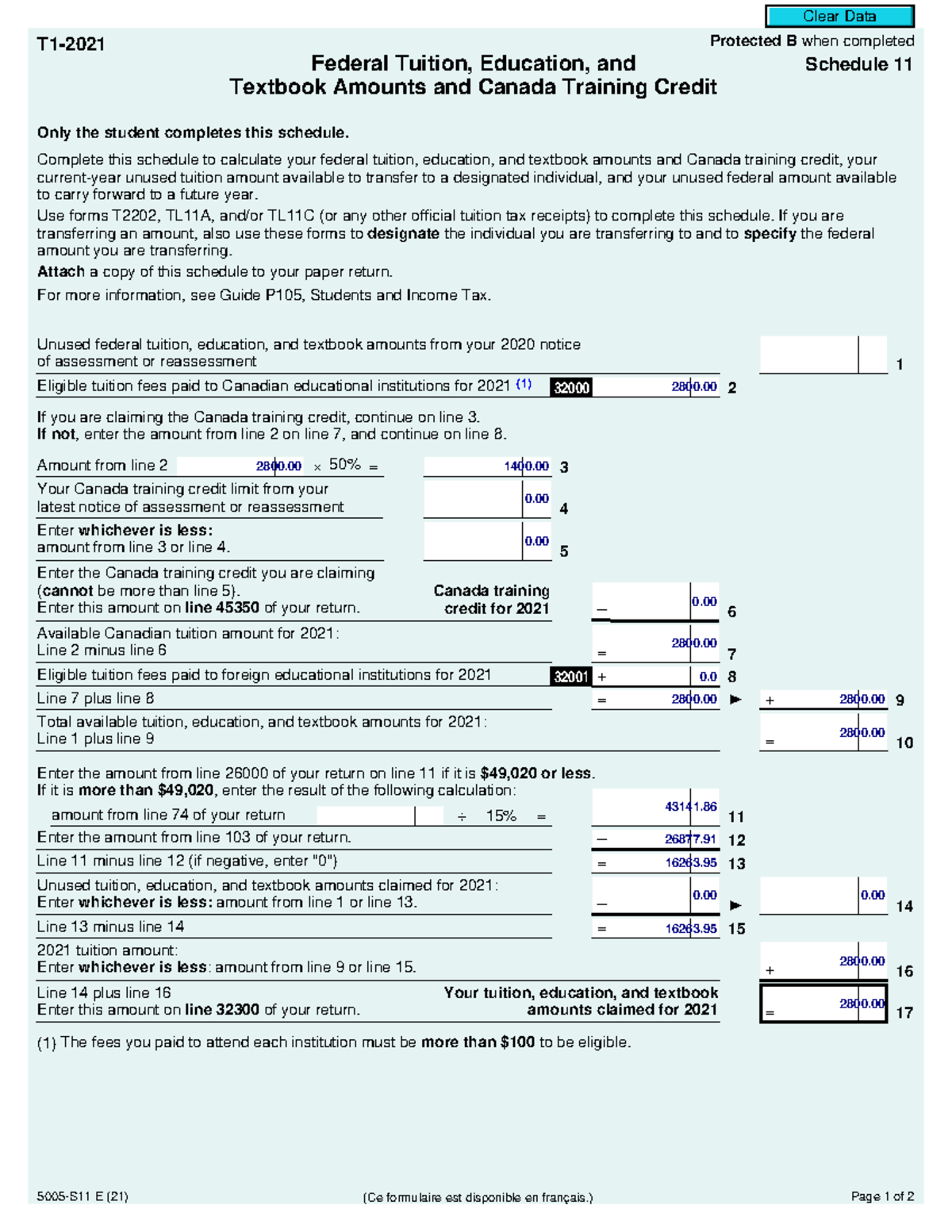 5005 s11 fill 21e - practice - T1-2021 Protected B when completed ...