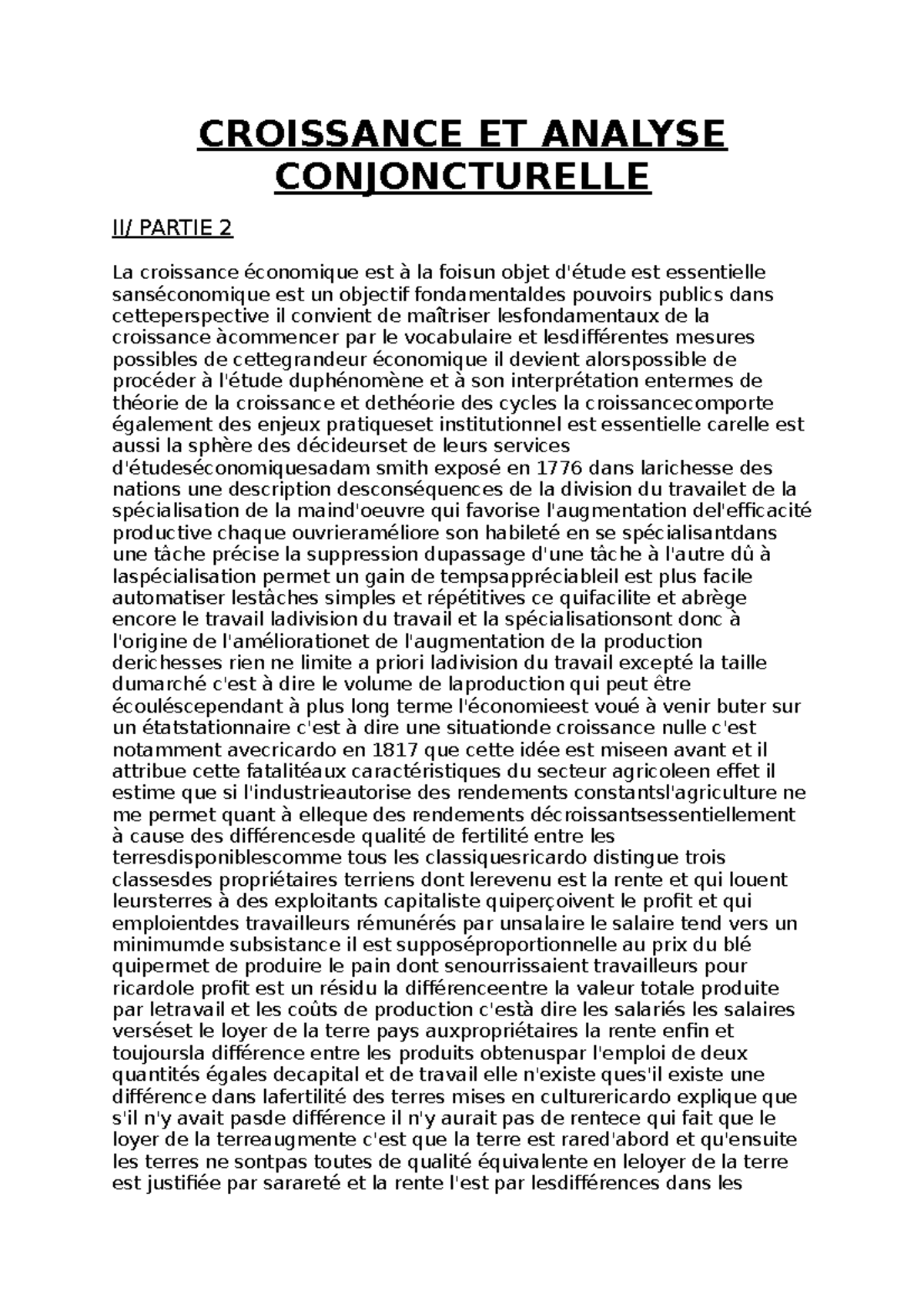 Croissance ET Analyse Conjoncturelle - CROISSANCE ET ANALYSE ...