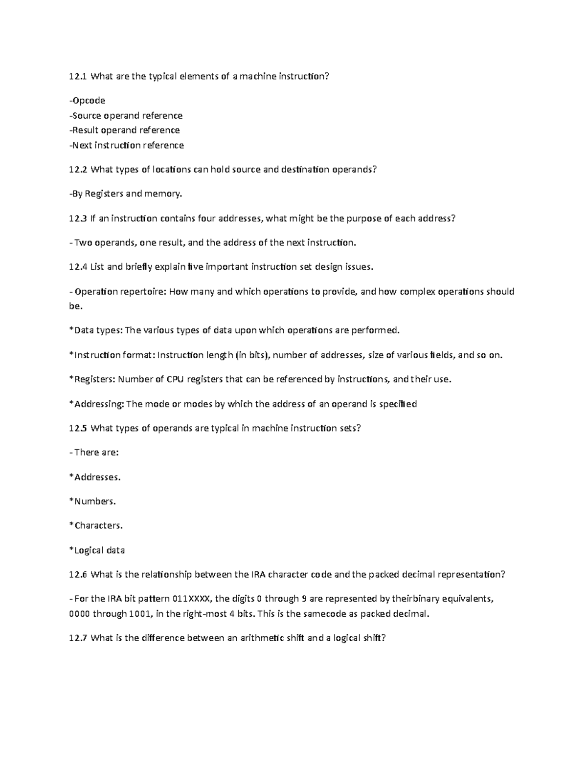 12 - copy - 12 What are the typical elements of a machine instruction ...