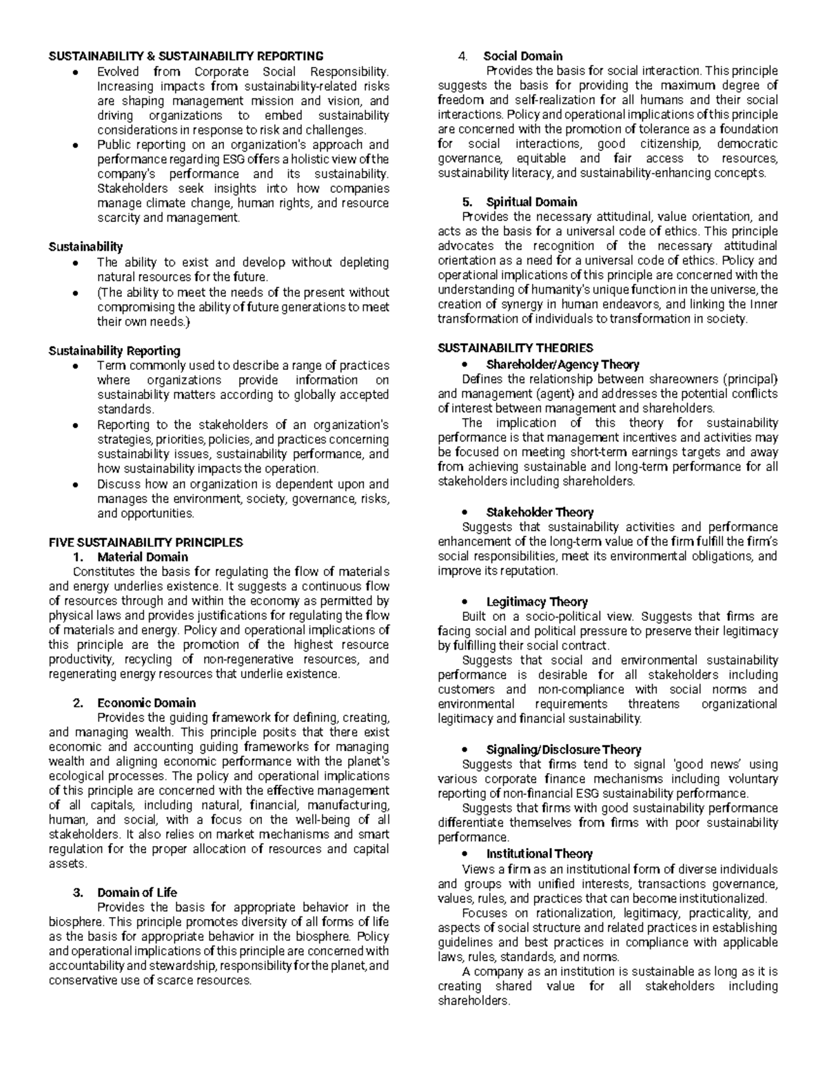 Sustainability-Notes-Midterm - SUSTAINABILITY & SUSTAINABILITY ...