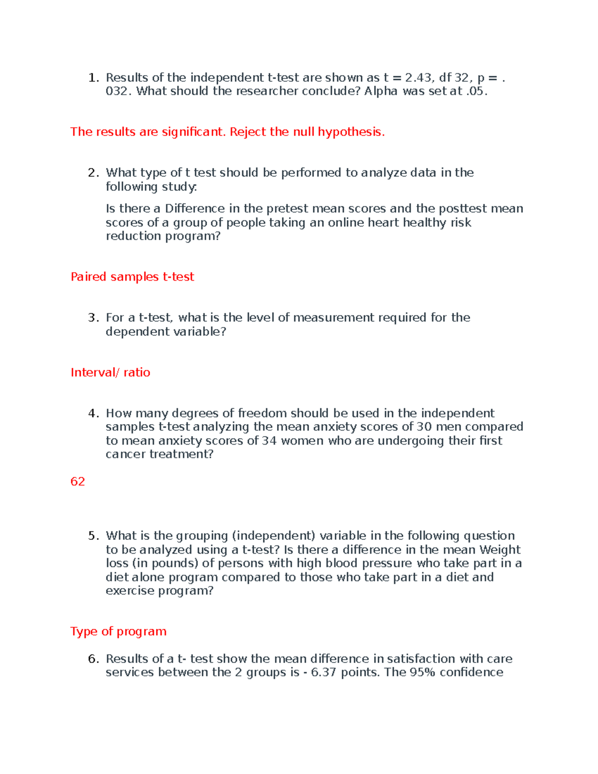 HSC 217 quiz 5 and 6 - hsc 217 - week 5 and 6 quiz study guide - used ...