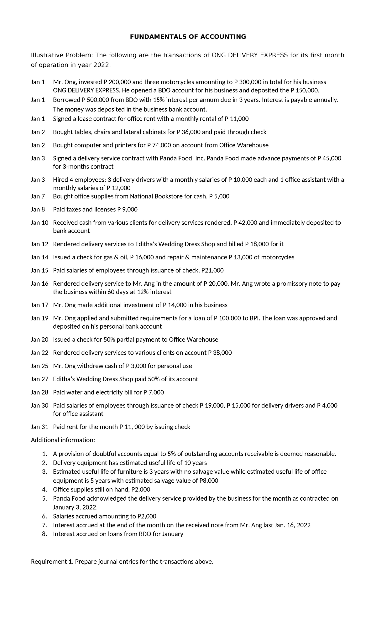 Activity-Accounting-Cycle - FUNDAMENTALS OF ACCOUNTING Illustrative ...