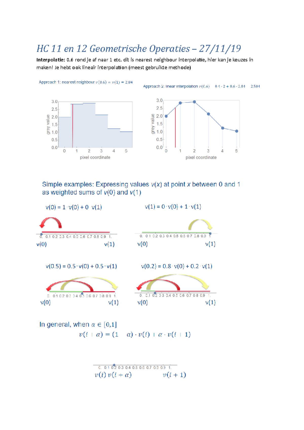 HC 11 en 12 Geometrische Operaties - dit is nearest neighbour ...