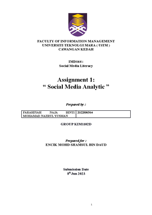 Contoh kertas kerja - assigment - Tarikh disiapkan 15 Mei 2006 - 15 ...