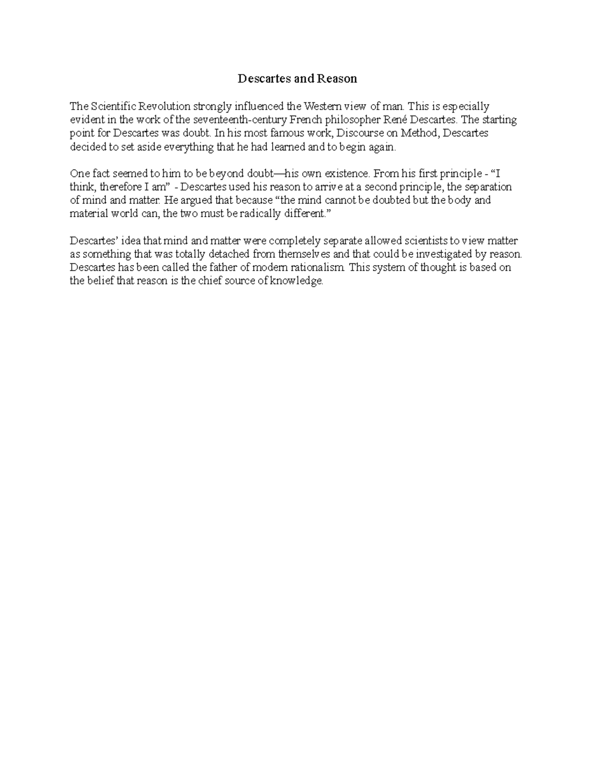 Descartes and Reason - Springer - Descartes and Reason The Scientific ...