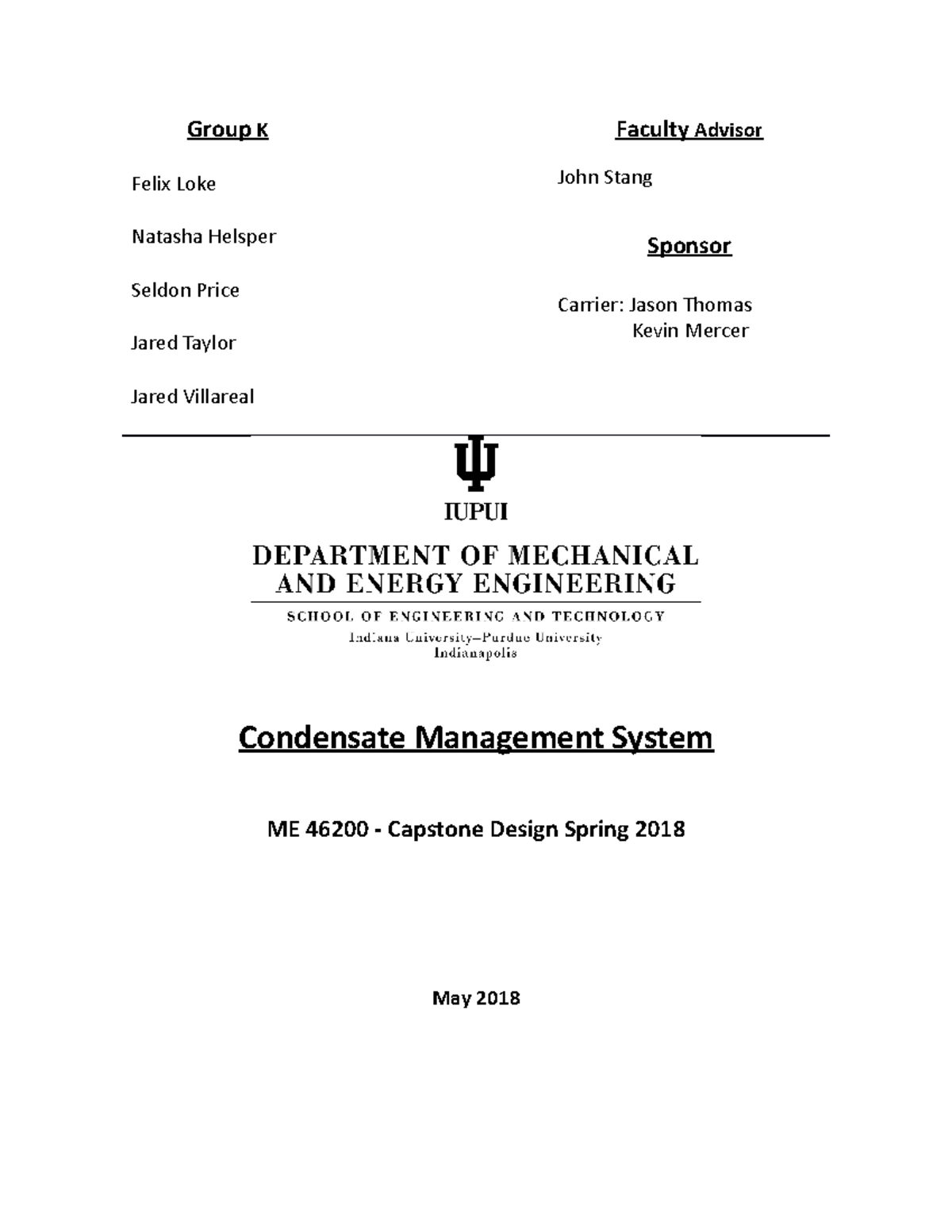 Final Report v4 - Group K Faculty Advisor John Stang Felix Loke Natasha ...
