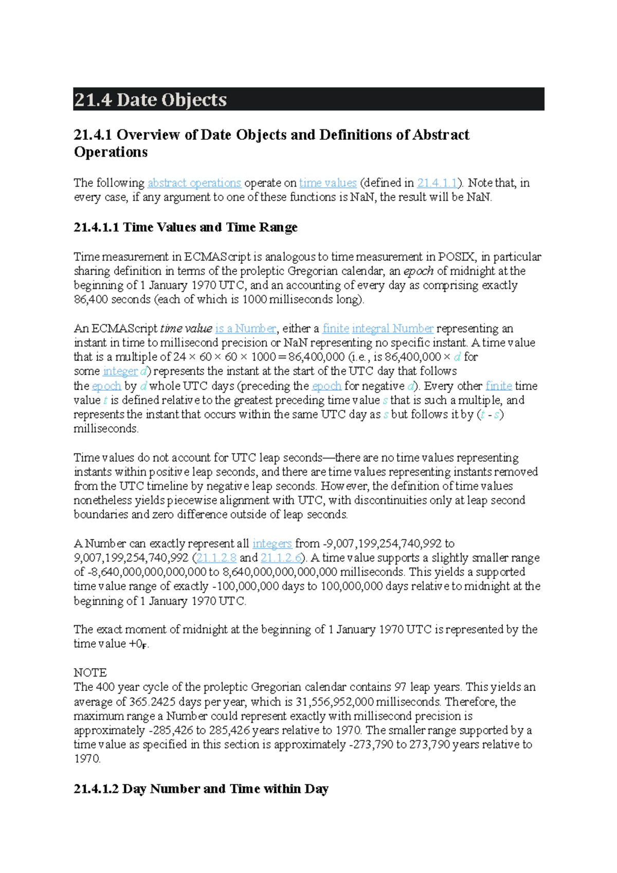 211 - yes - 21 Date Objects 21.4 Overview of Date Objects and ...