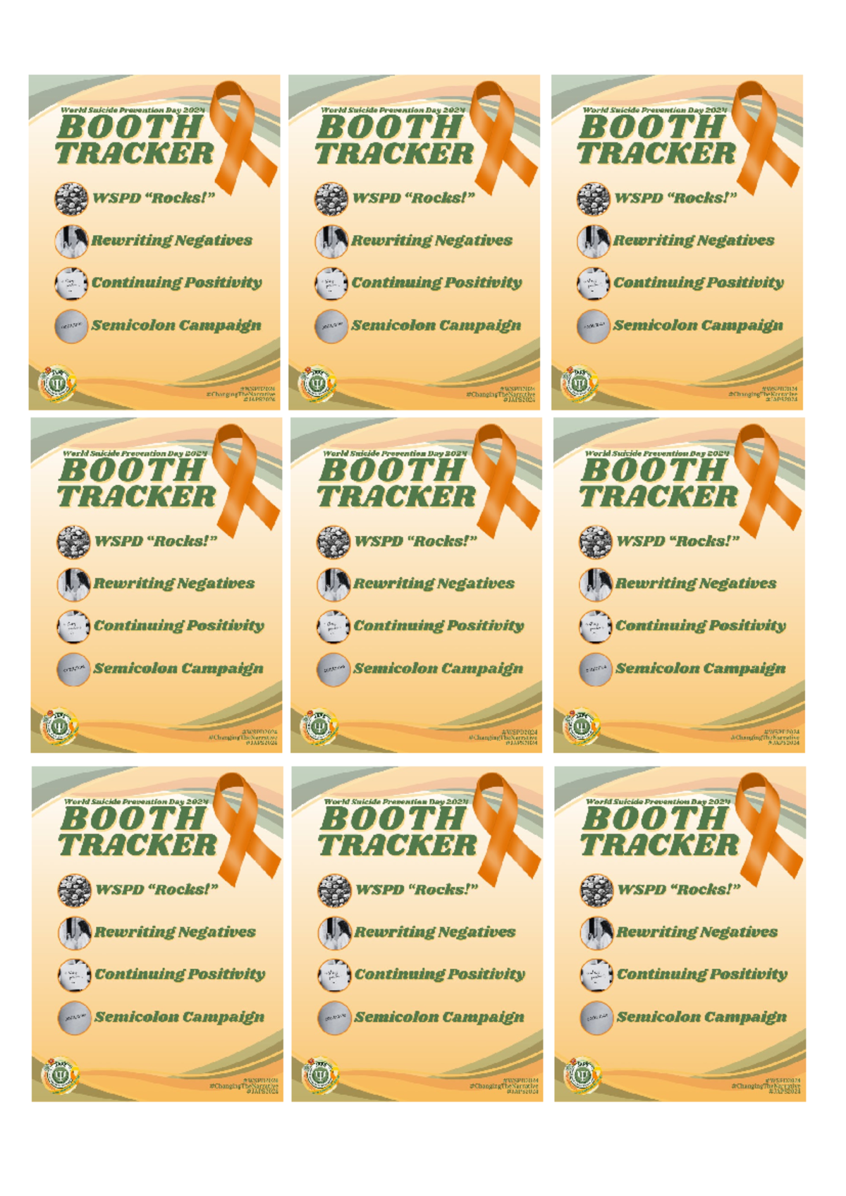 Booth Tracker WSPD 2024 - World Suicide Prevention Day 2024 World ...
