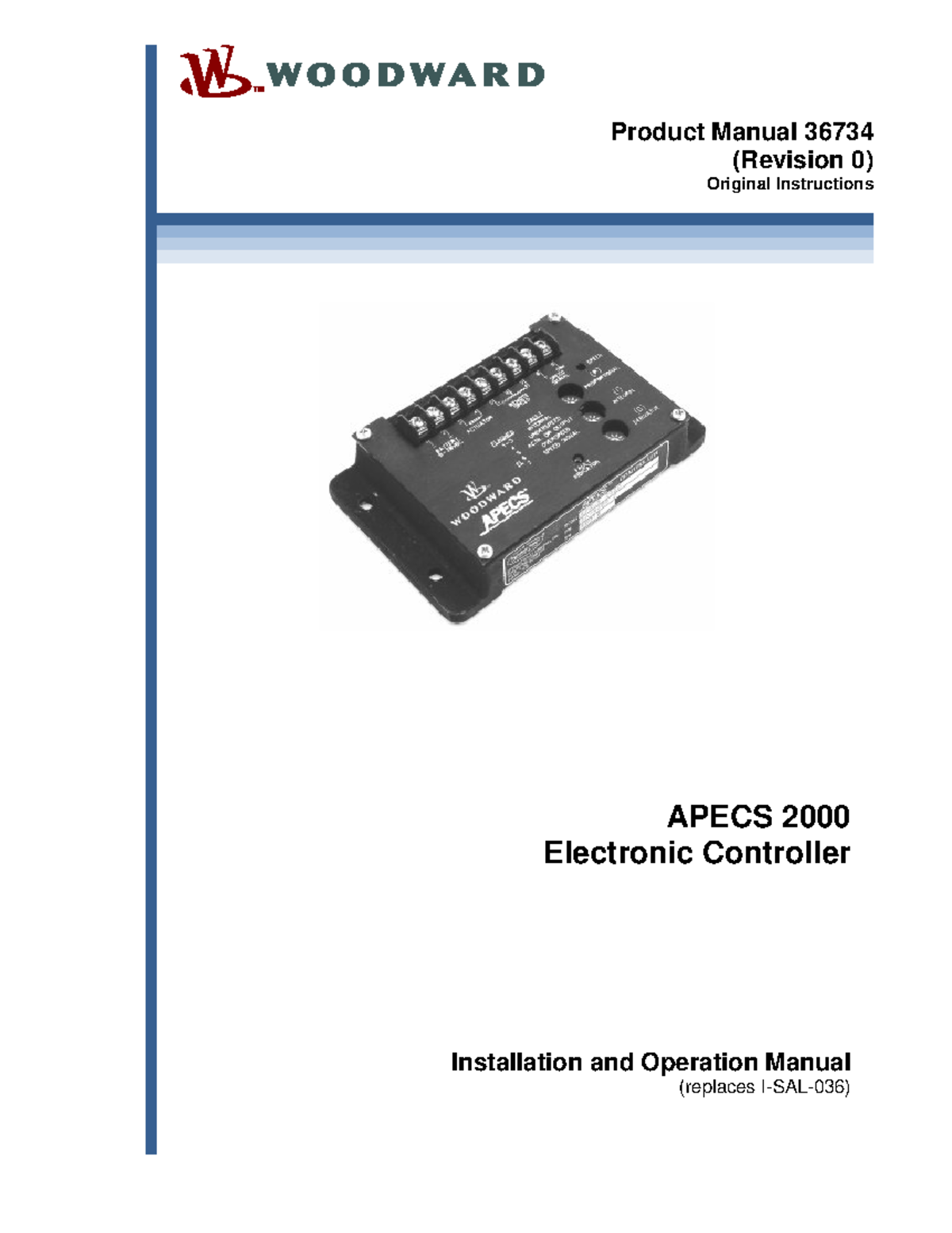 Apecs 2000 - Product Manual 36734 (Revision 0) Original Instructions ...