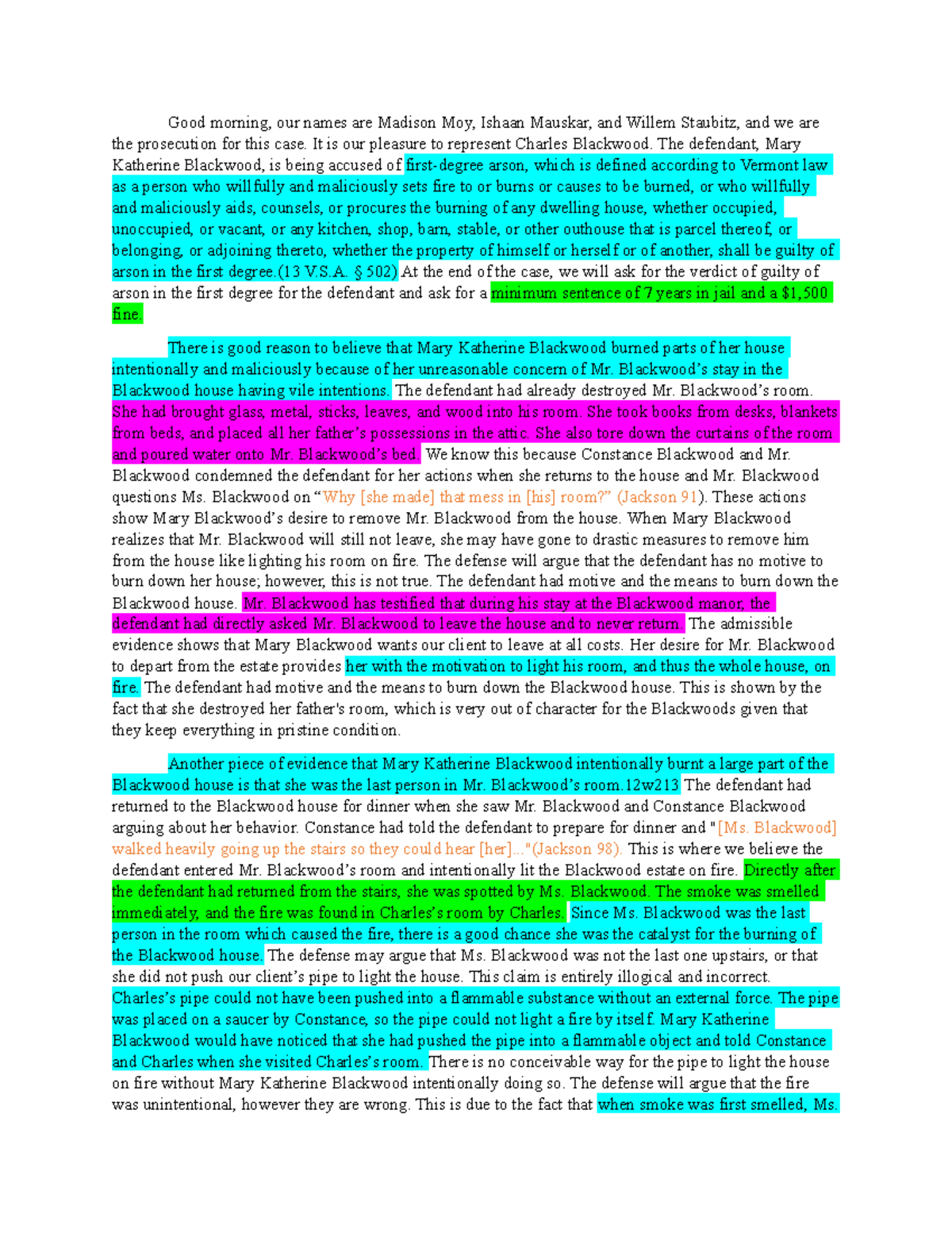 Good morning - Copy - AAAAAA - Good morning, our names are Madison Moy ...