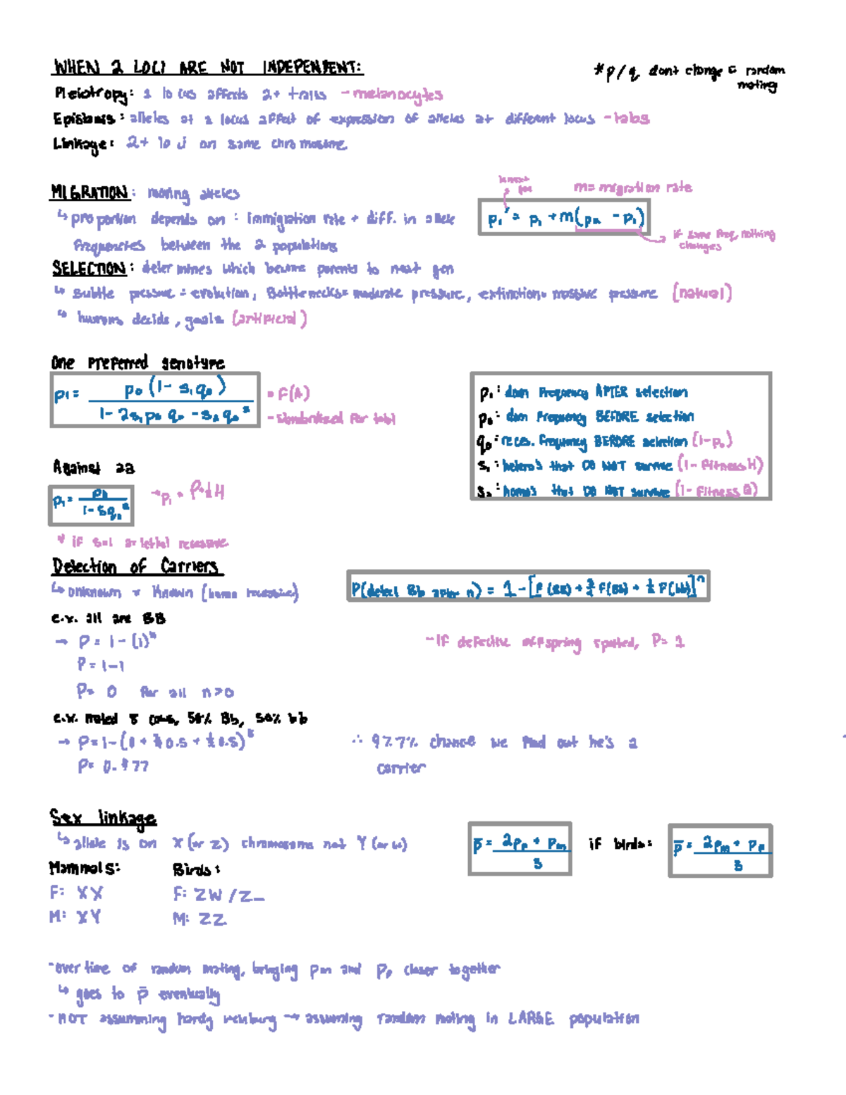 Notes - Summary Fundamentals of Plant and Animal Genetics F - WHEN 2 ...