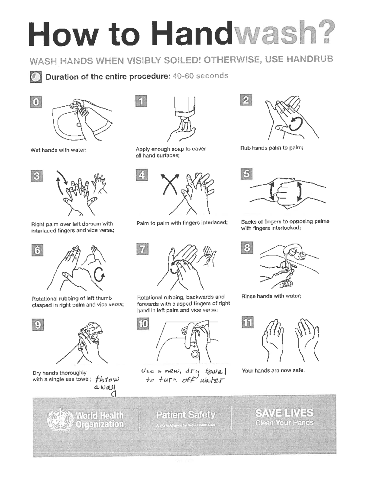 Handwashing - How to Handwash? WASH HANDS WHEN VISIBLY SOILED ...