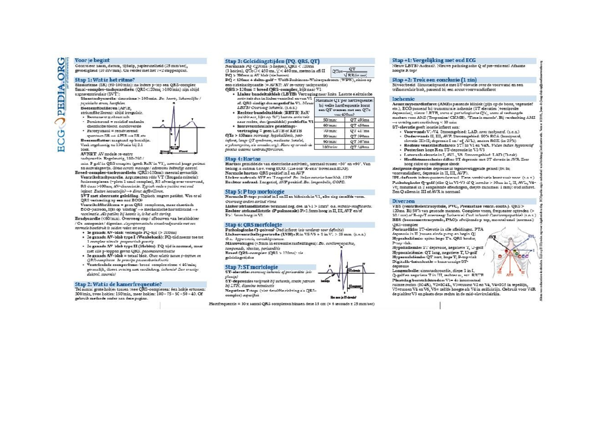 ECG - Samenvatting interpretatie ECG - Studeersnel