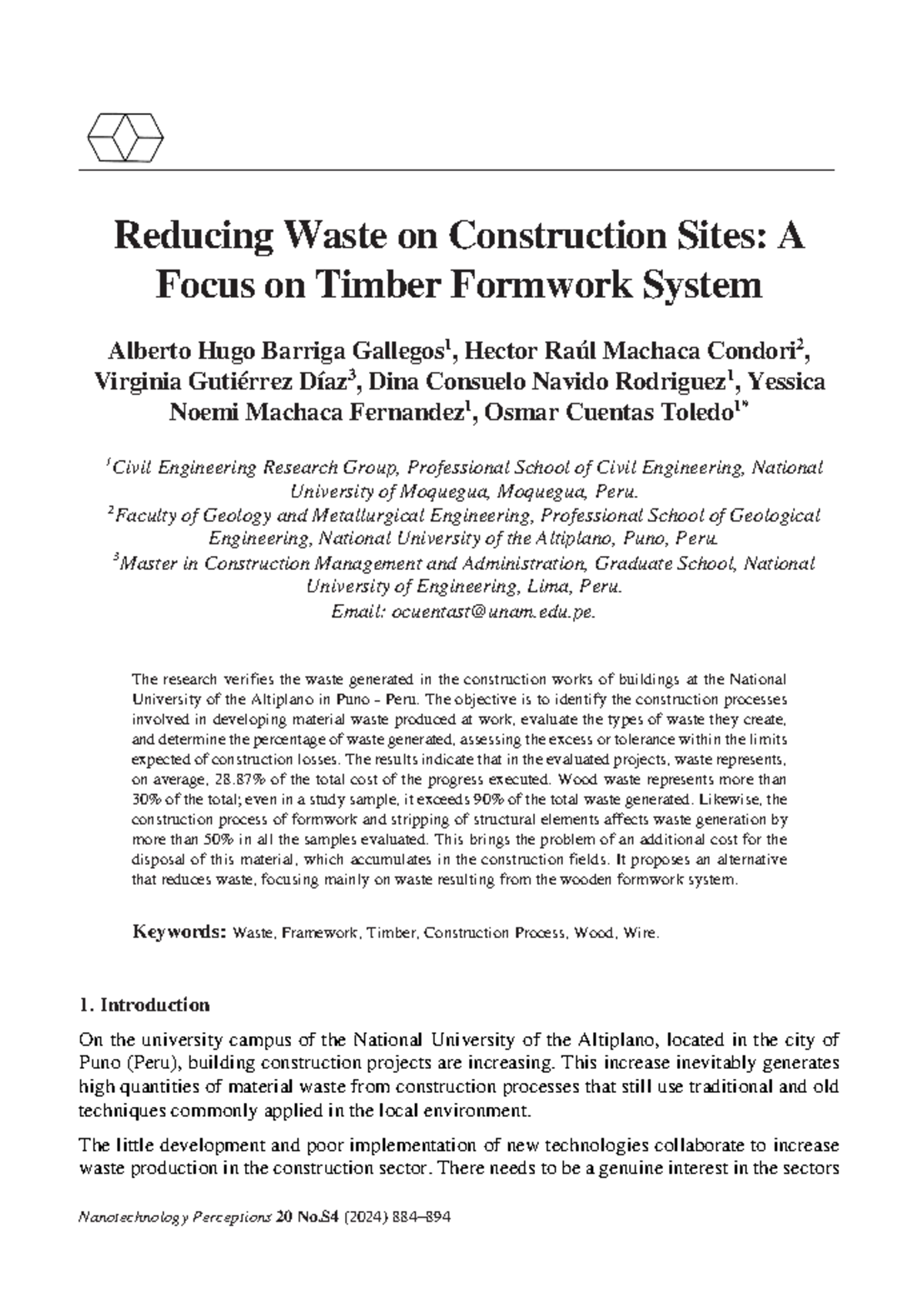Reducing Waste on Construction Sites A Focus on Timber Formwork System ...
