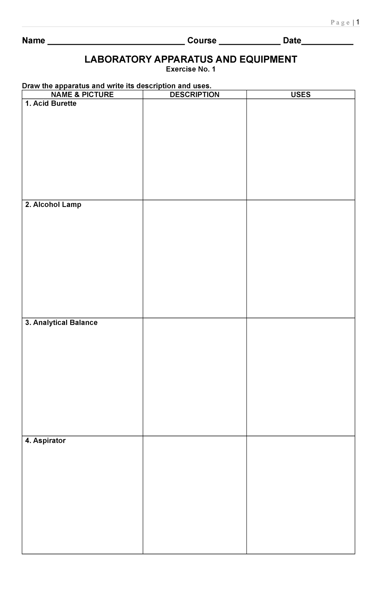 Laboratory Apparatus AND Equipment- Template - Name ...