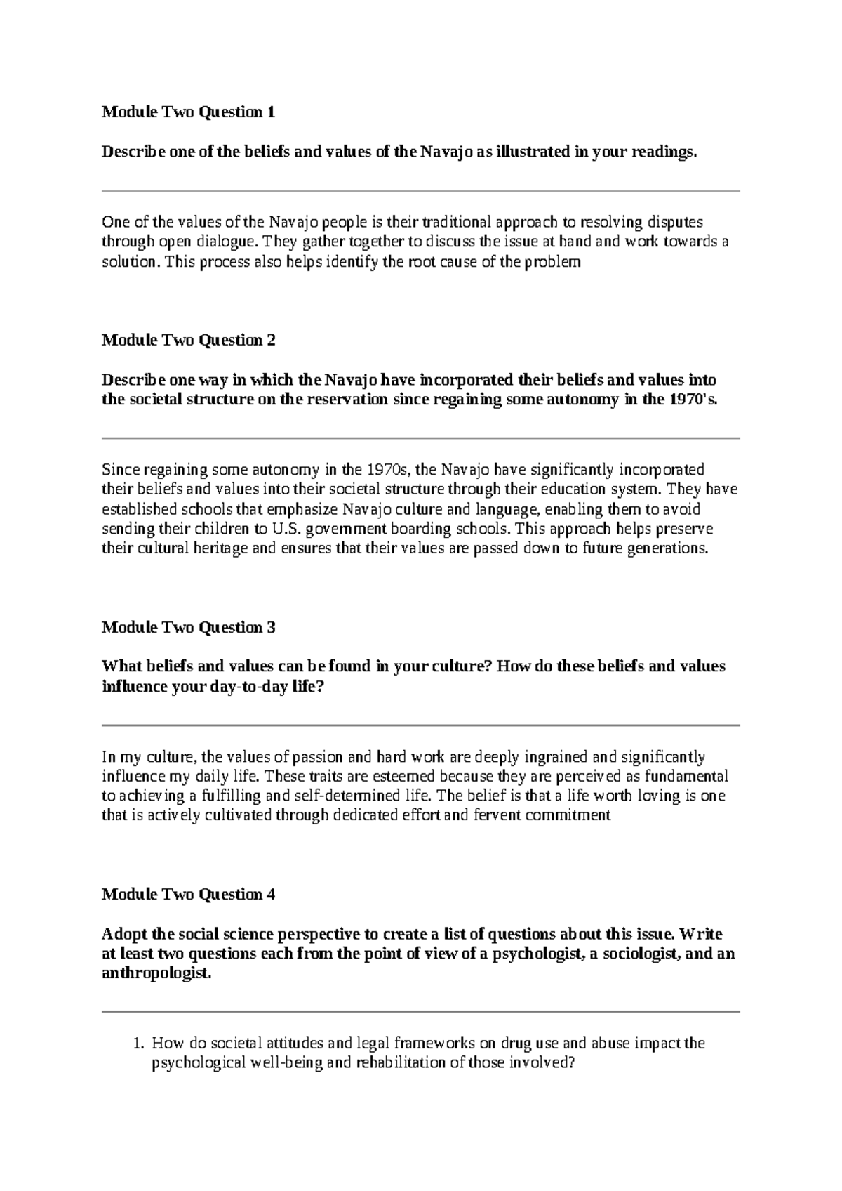 Summer Harris SCS 200 Applied Social Sciences - Module Two Question 1 ...