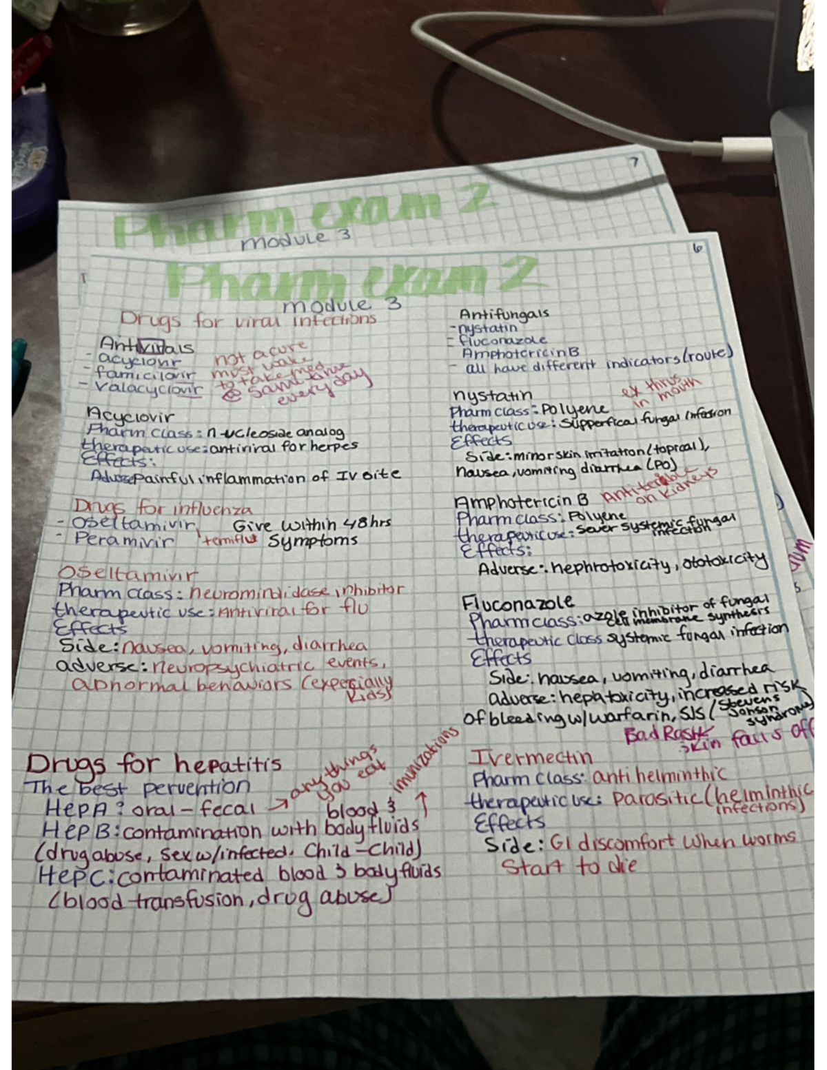 IMG 2516 - Module three notes - immunity, antifungals, antibacterial ...