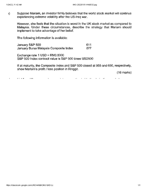 FUTURES FORMULA - Ruala Lumpur Composite Index Future (FRL1) Index ...