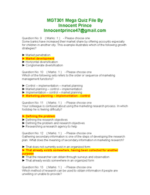 BT301-BT511T Handouts - Principles of Marketing - VU - Studocu