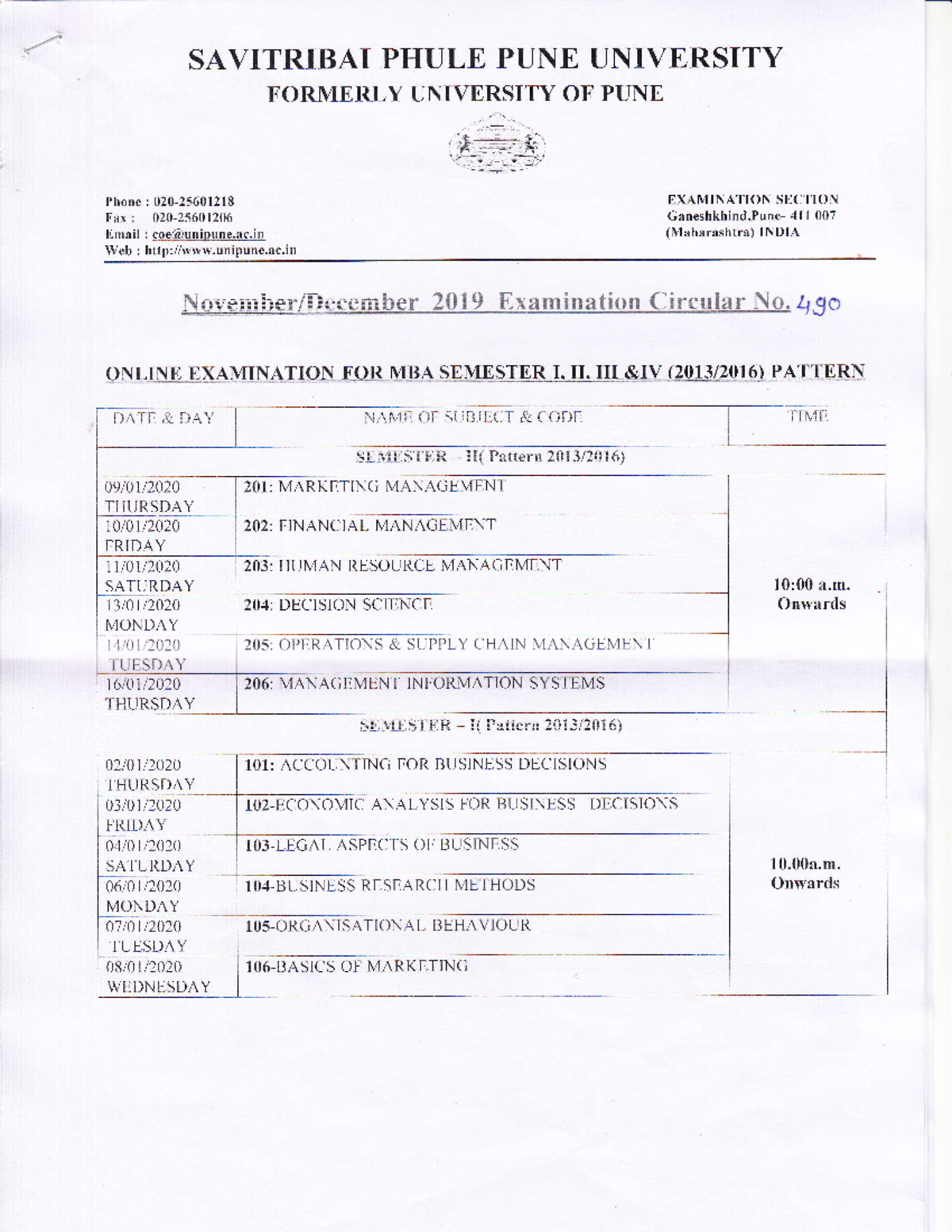 Exam December 2019, questions and answers - SAVITRIBAI PHULE, PUNE ...