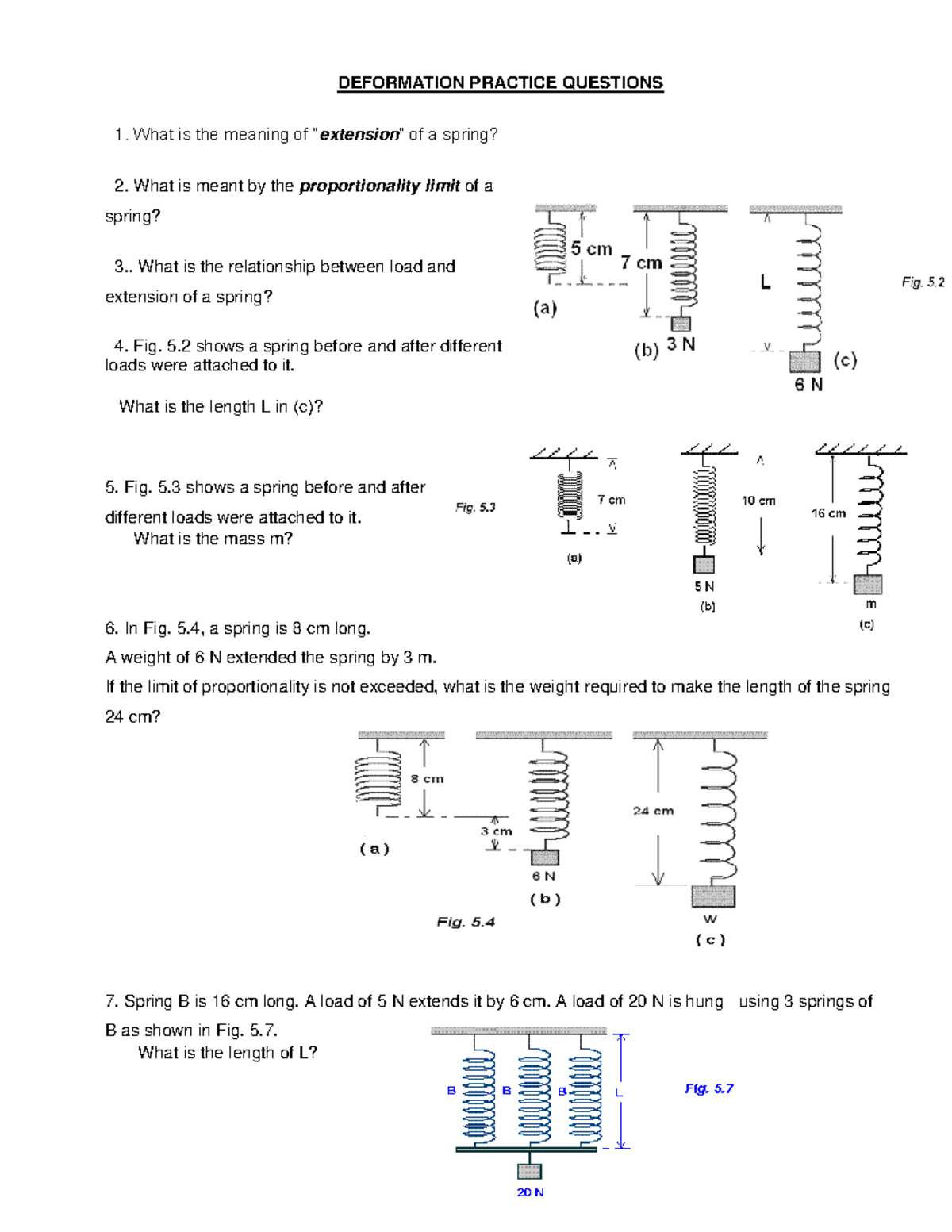 Deformation Practice Questions - DEFORMATION PRACTICE QUESTIONS What is the meaning of ...