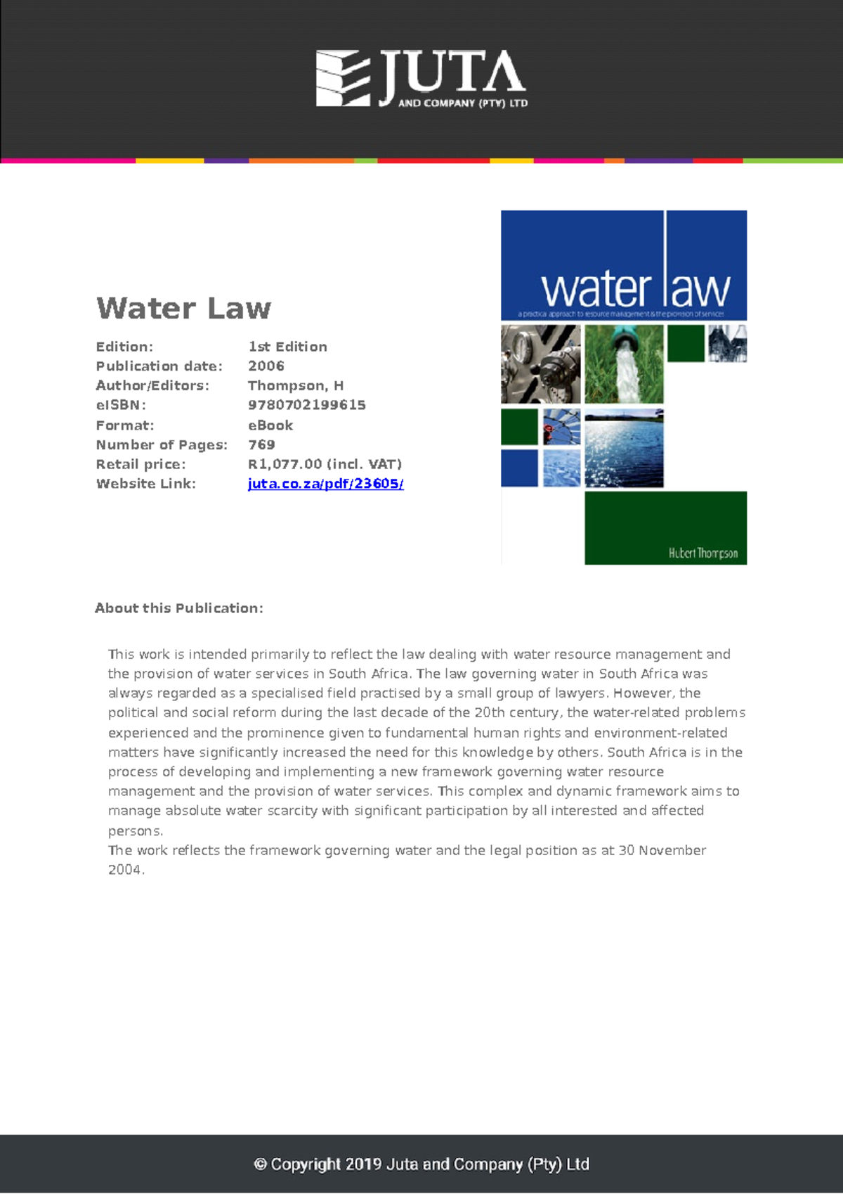 Pdf - Great idea - Water Law Edition: 1st Edition Publication date ...