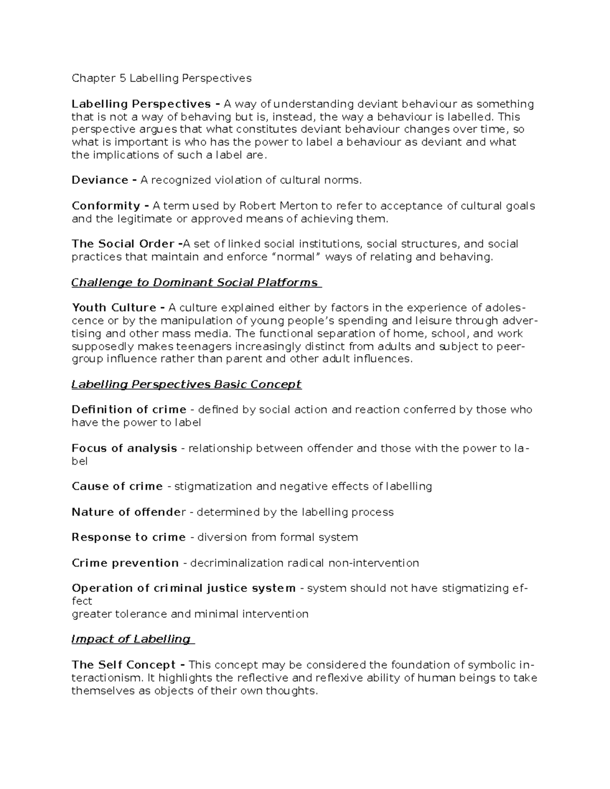 CC-100 Labelling Perspectives - Chapter 5 Labelling Perspectives ...