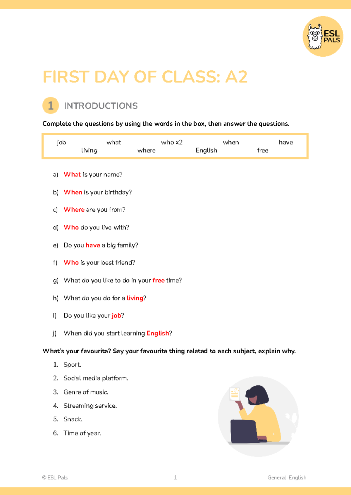 (TV) 1st Day of Class A2 - Revision - FIRST DAY OF CLASS: A ...