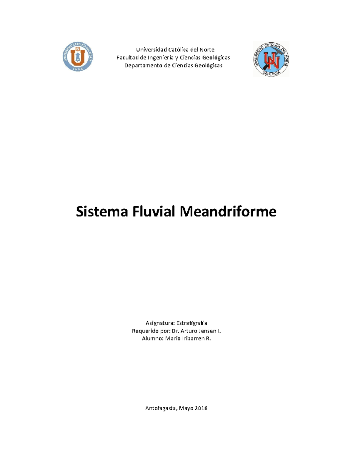 Sistema fluvial meandriforme - Universidad Católica del Norte Facultad ...