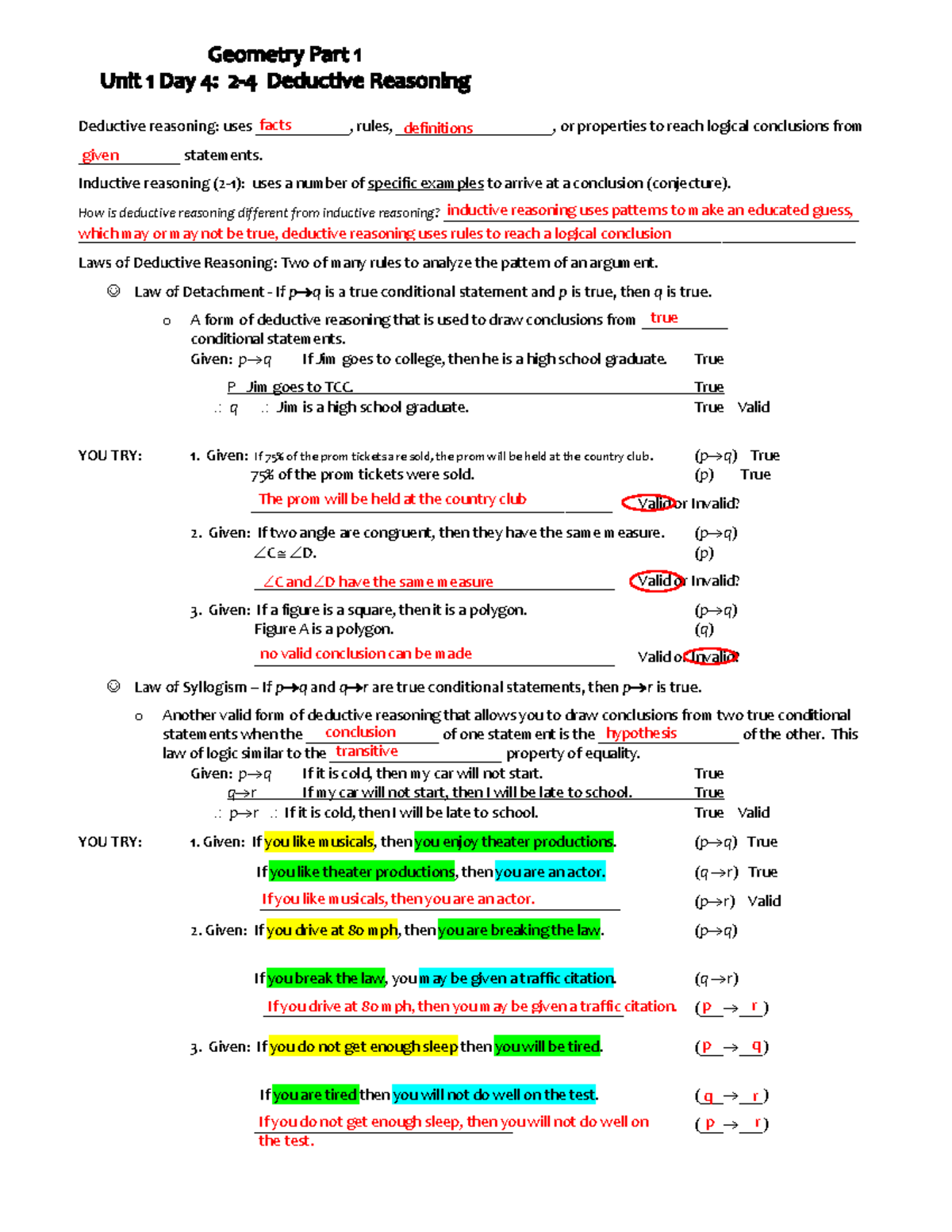 Day 04 - deductive reasoning notes filled in - Deductive reasoning ...