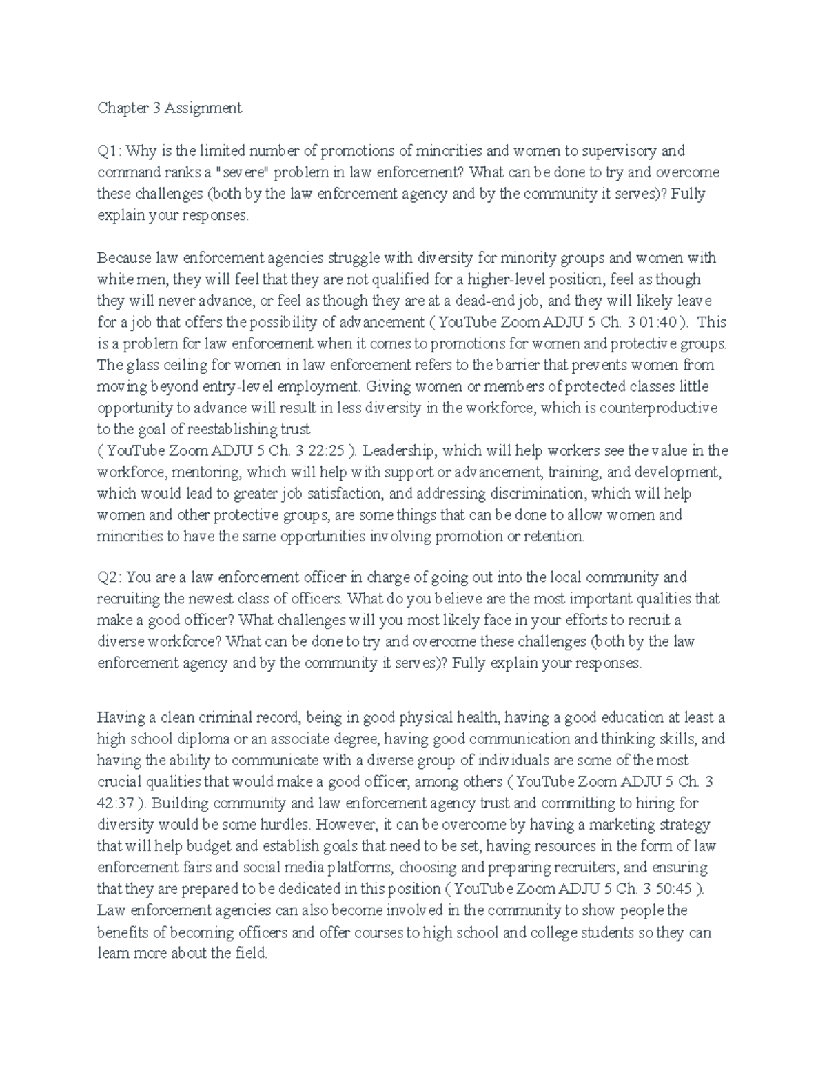 Chapter 3 Assignment - Chapter 3 Assignment Q1: Why is the limited ...