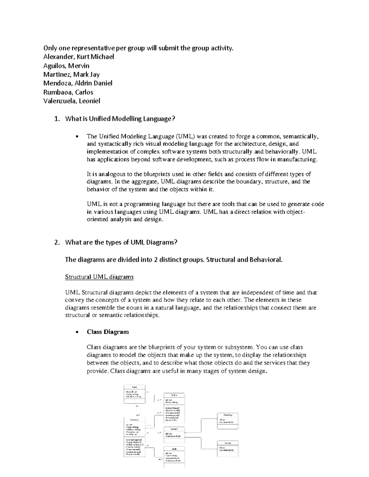 Group Assignment Group 4 - Only one representative per group will ...