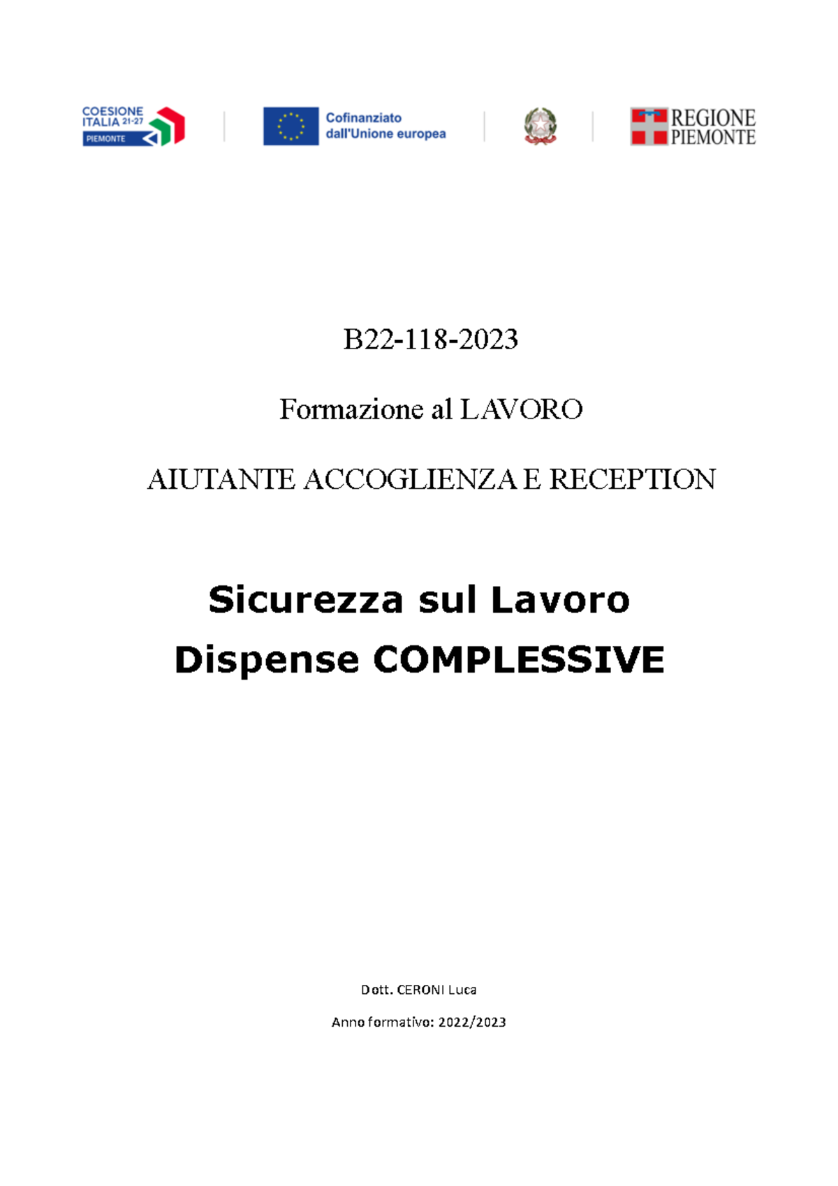 Dispense Complessive D.Lgs. 81:08 smi contabili - B22-137-2023 ...