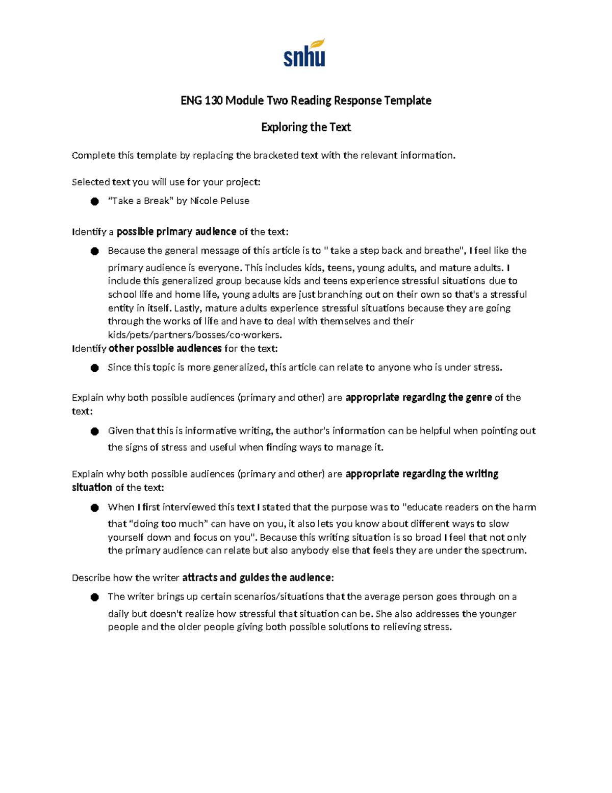 ENG 130 Module Two Reading Response Template - ENG 130 Module Two Reading Response Template ...