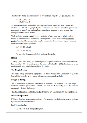 Doc1 - Its a lecture about finite automata. - Theory Of Automata - Studocu