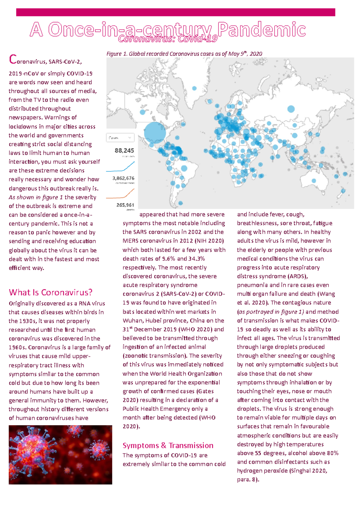 Magazine Assignment - Figure 1. Global recorded Coronavirus cases as of ...
