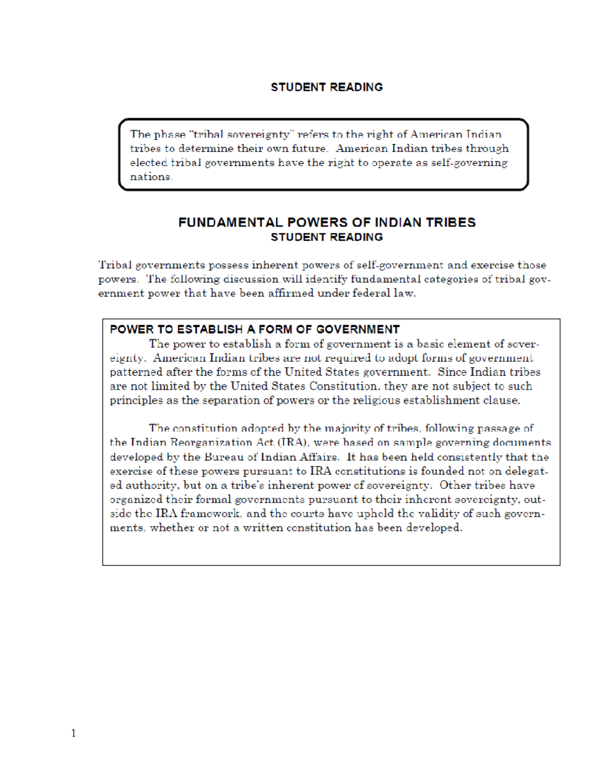 American Indian Tribal Sovereignty Readings - Studocu