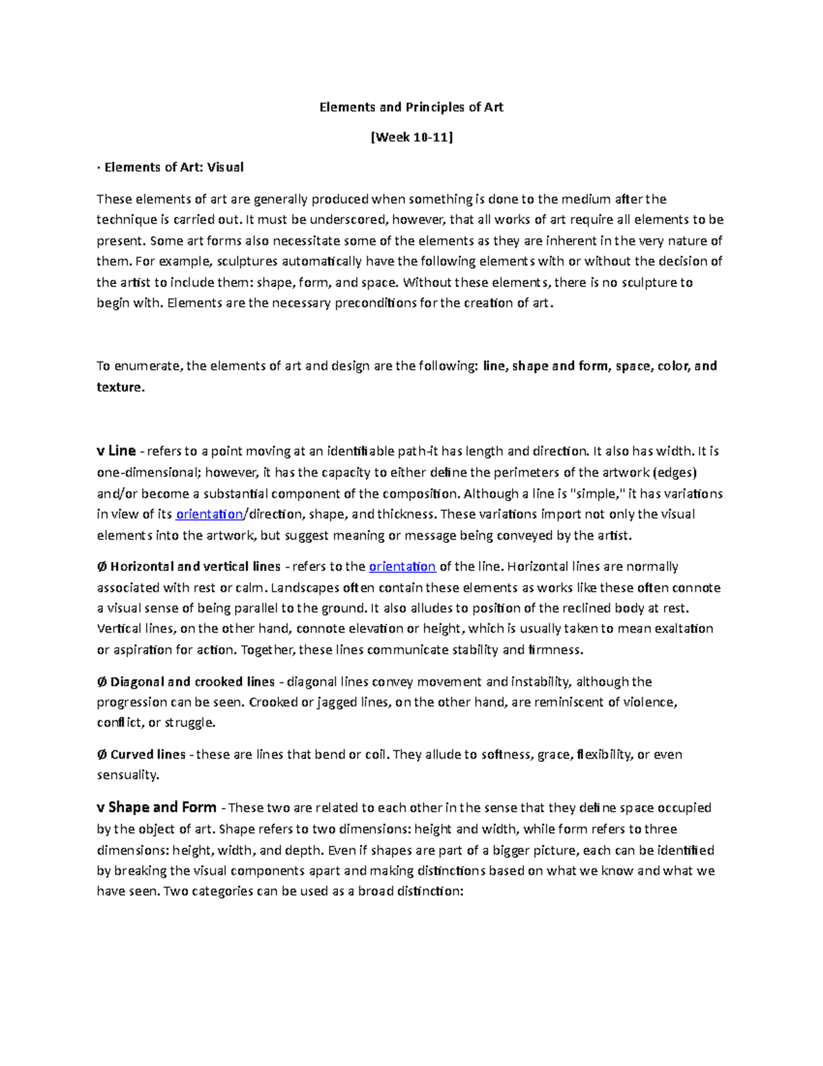 Lesson 10 11 Elements And Principles Of Art Elements And Principles