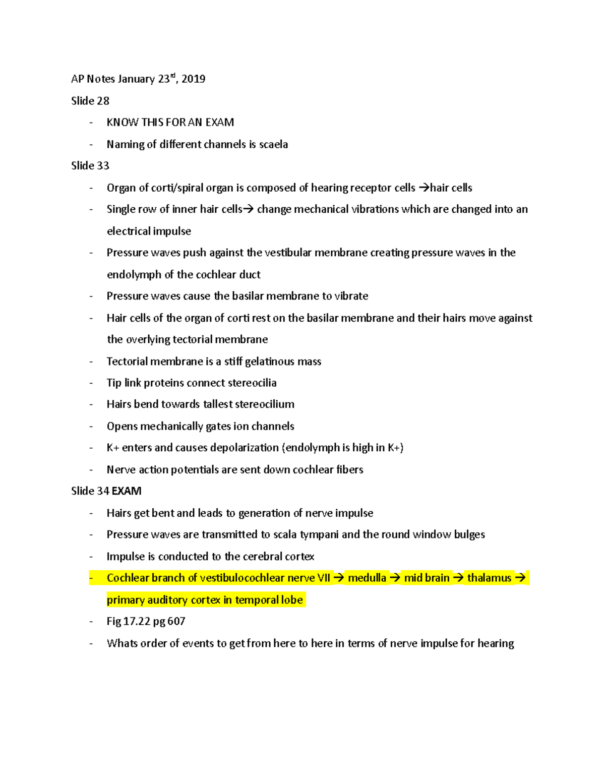 AP Notes January 23rd - Kathy Muc - AP Notes January 23rd, 2019 Slide ...