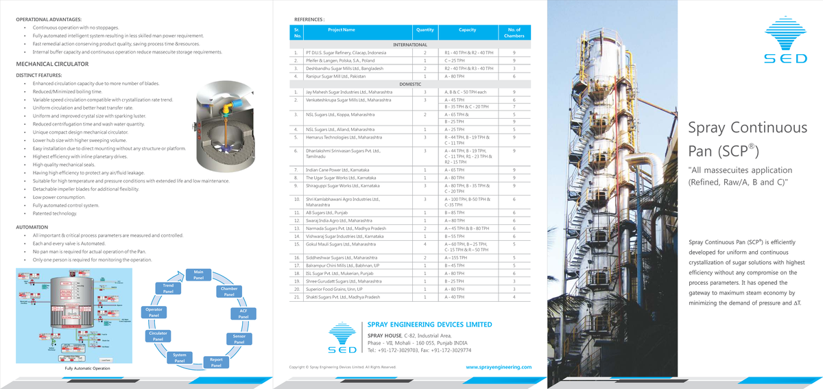 Brochure Spray Continuous Pan - OPERATIONAL ADVANTAGES: • Continuous ...