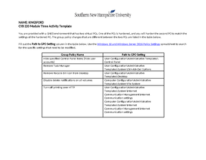 CYB 250 Module Three Stepping Stone One Template 1 - Kingsford bortsie ...