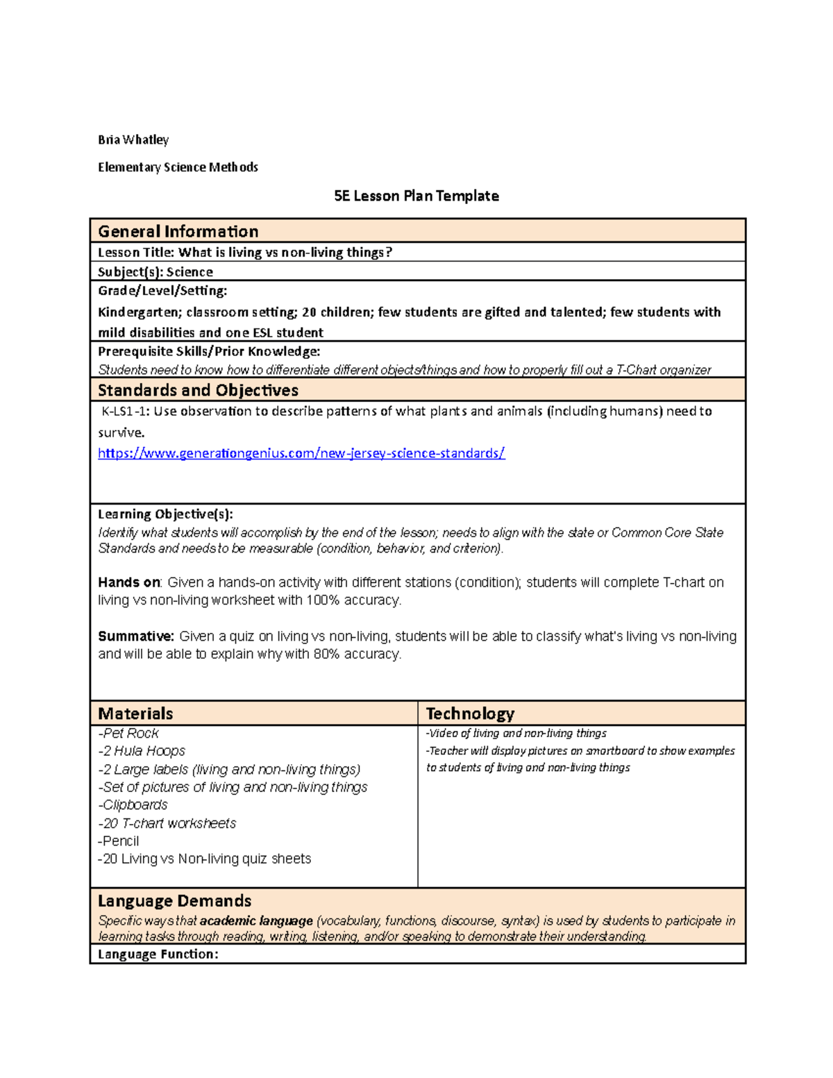 Bria Whatley- Science Lesson Plan Revised - Bria Whatley Elementary ...