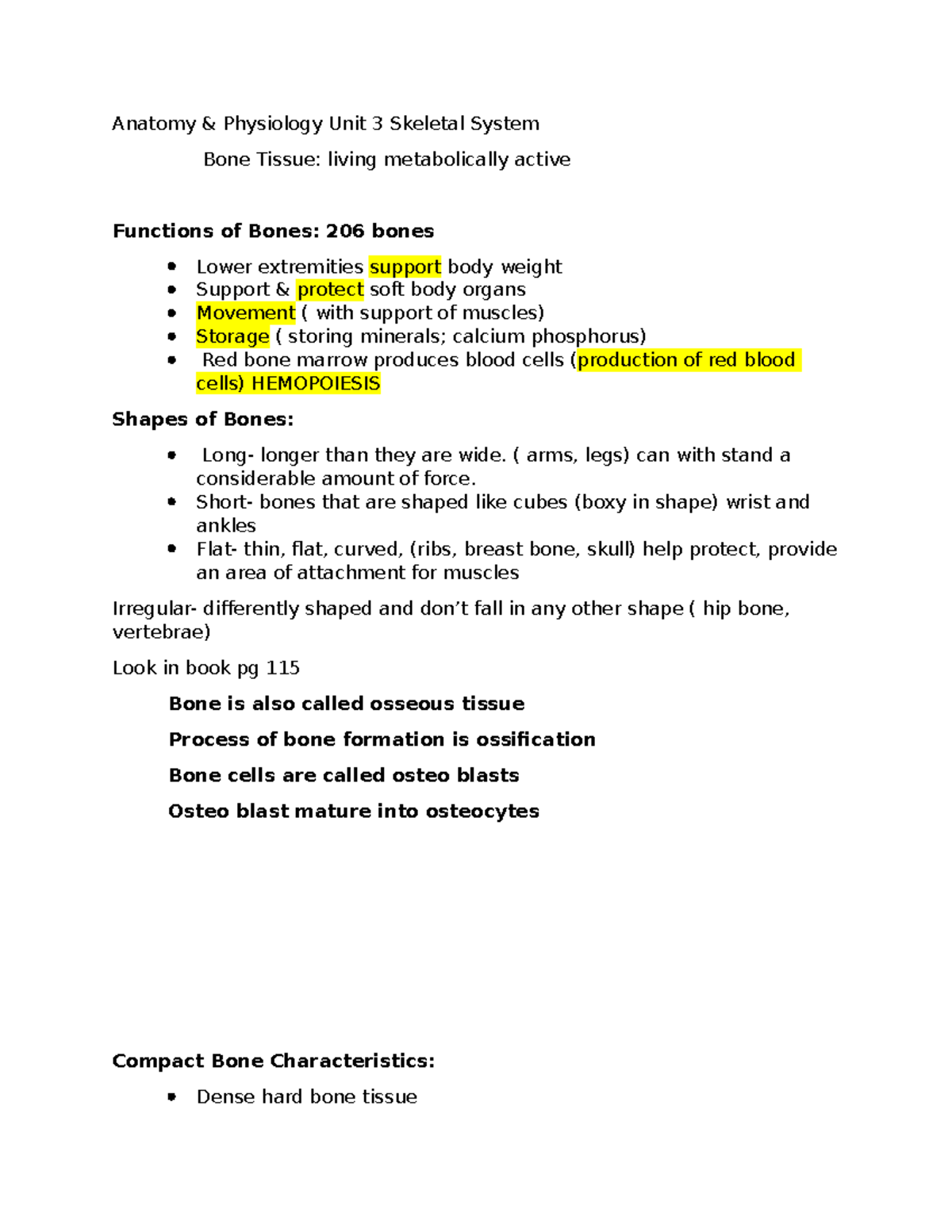 A&p Unit 3 - NOtes about lecture in general. Medical surgical unit 2 ...