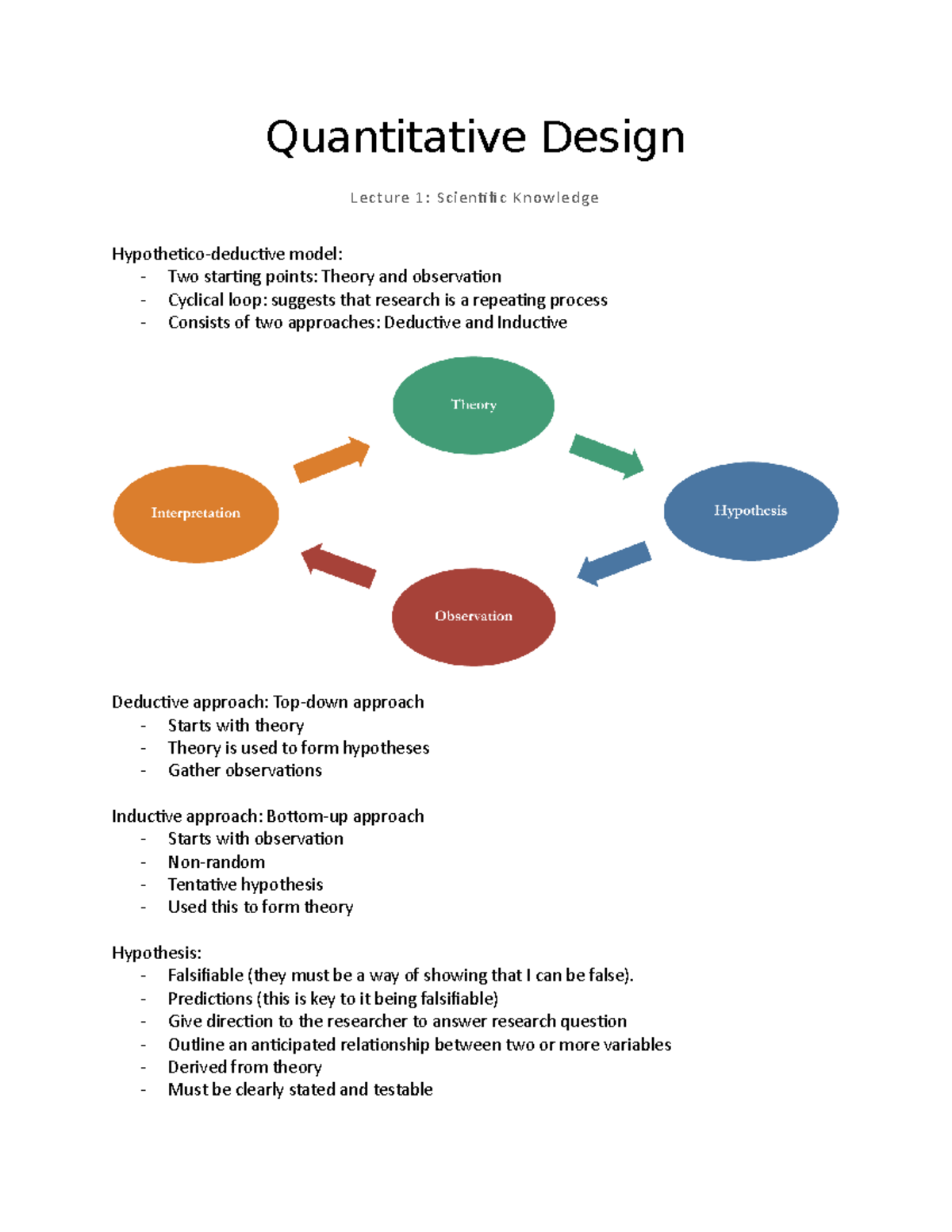 Quantitative Design - Quantitative Design Lecture 1: Scientific ...