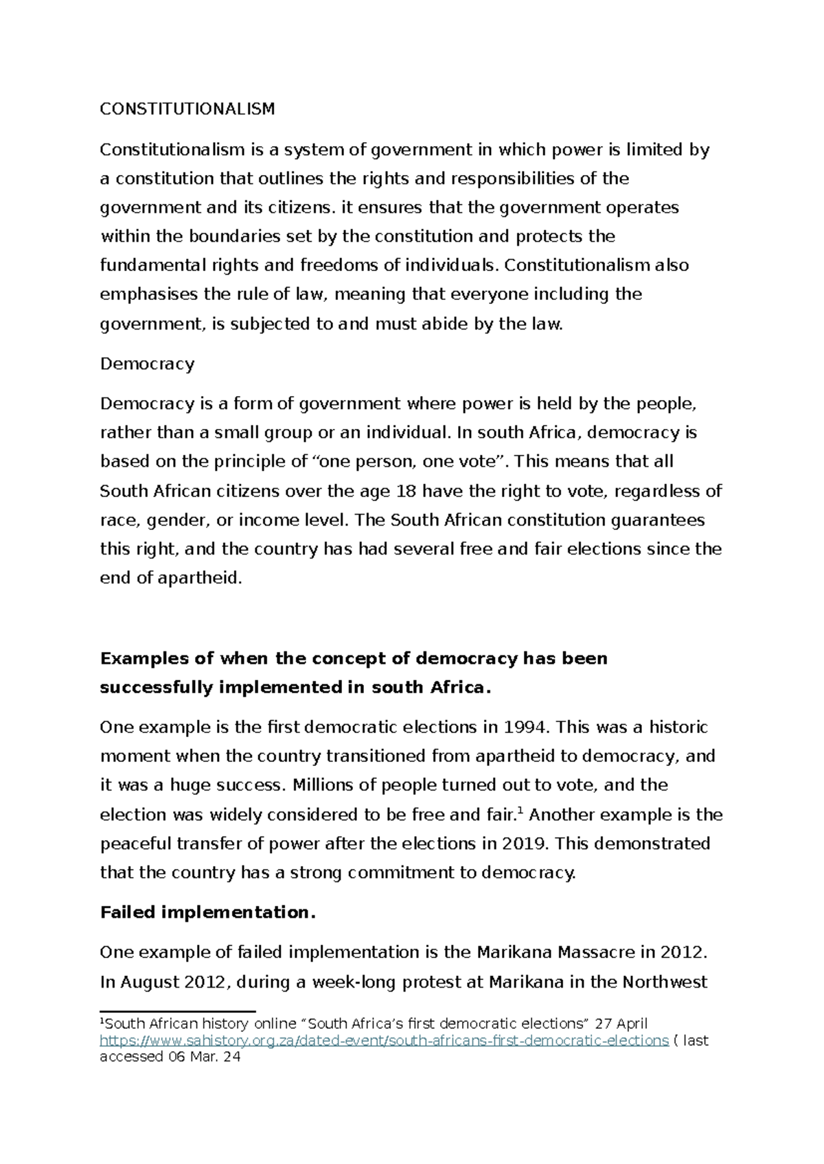 Constitutionalism Assignment Constitutionalism Constitutionalism Is A